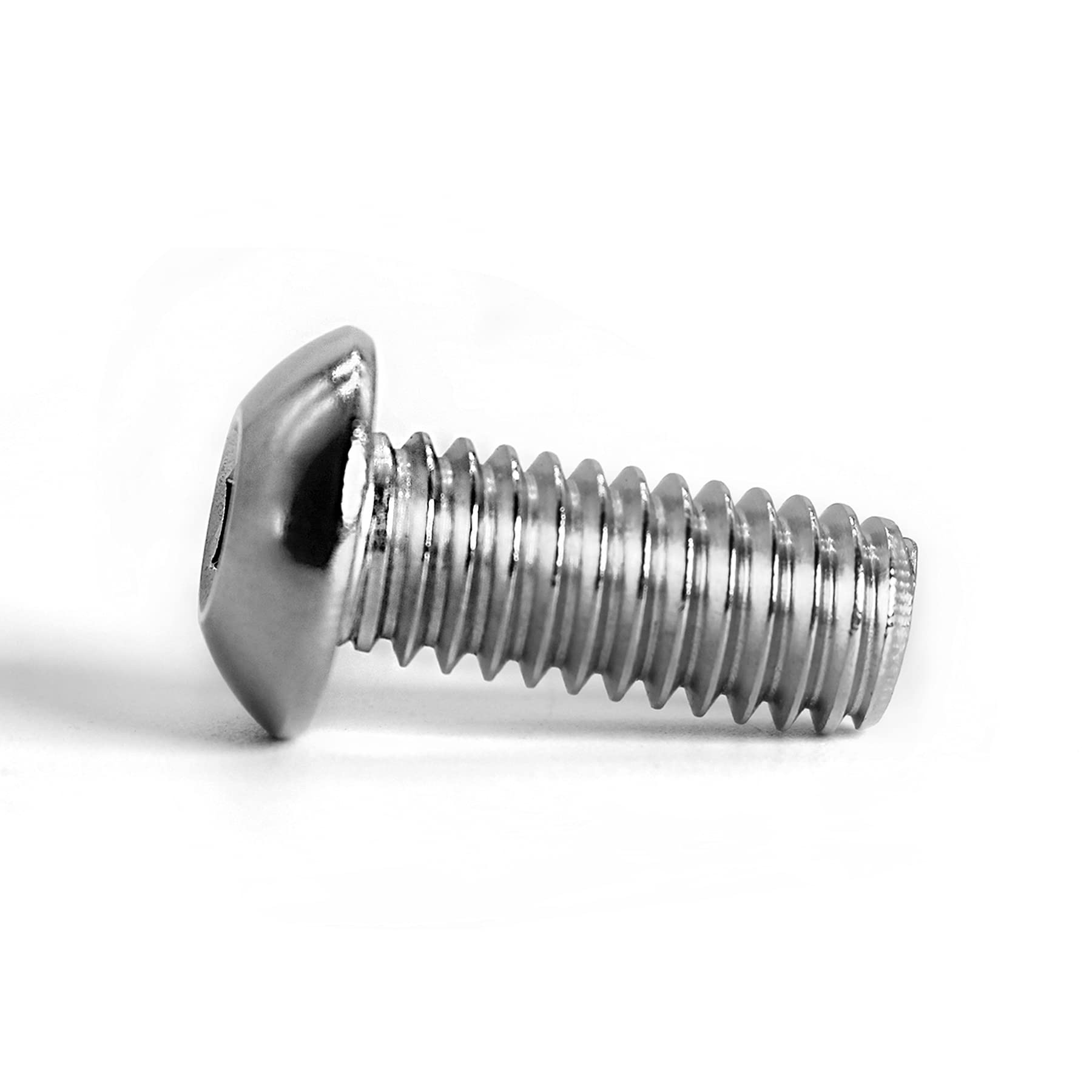 M6 x 20mm Button Head Socket Cap Screws Bolts, Metric Allen Hex Drive, Stainless Steel 304, Bright Finish, Fully Threaded, 25PCS