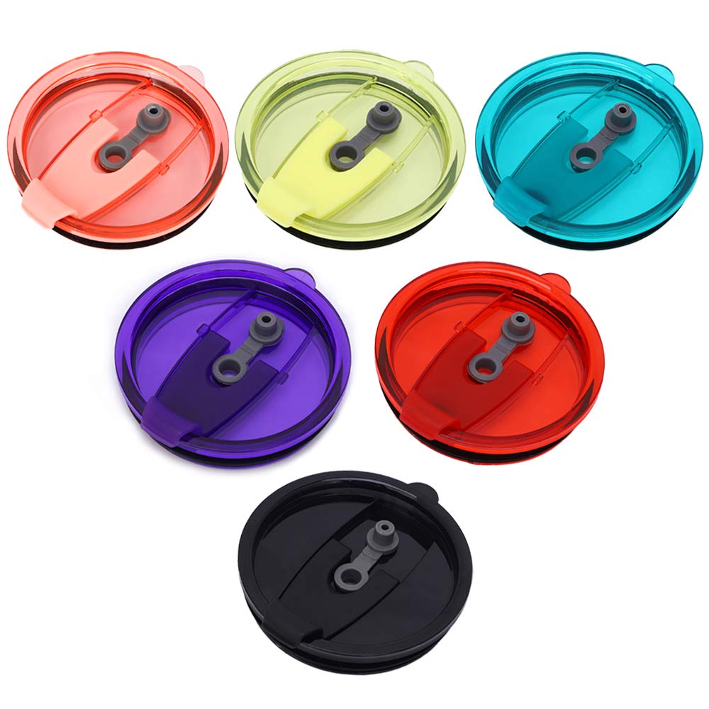 2 Pack Spill-proof Splash Resistant Lids,30 oz Tumbler Lids, Fits for YETI Rambler, Ozark Trail, Old Style Rtic and More(Pure Green+Black)