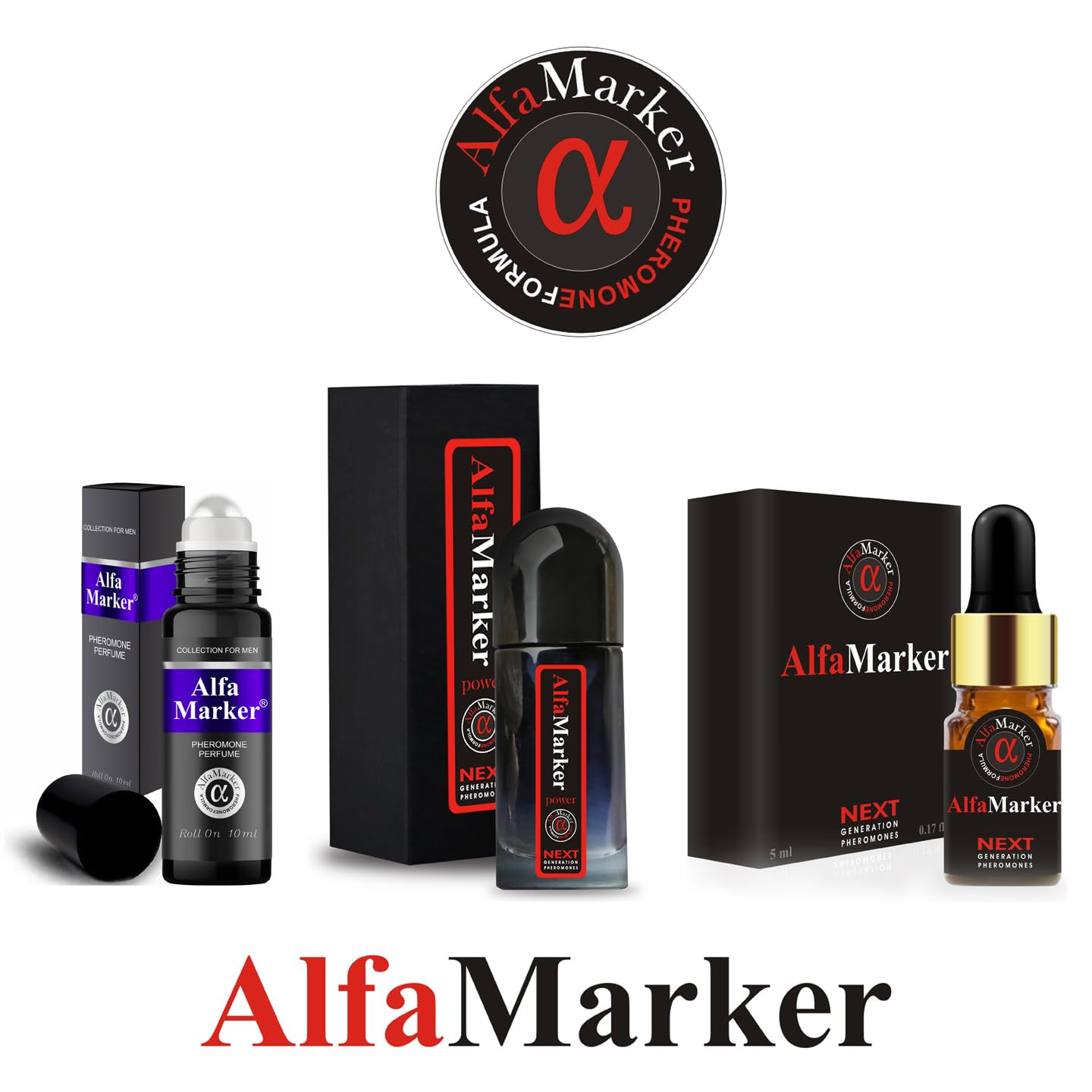 ALFAMARKER Pheromone Cologne for Men - Pheromones Oil Perfume for Men - Feromonas para Hombres - Alluring Fragrance - Premium Scent - 5ml Travel Size Dropper