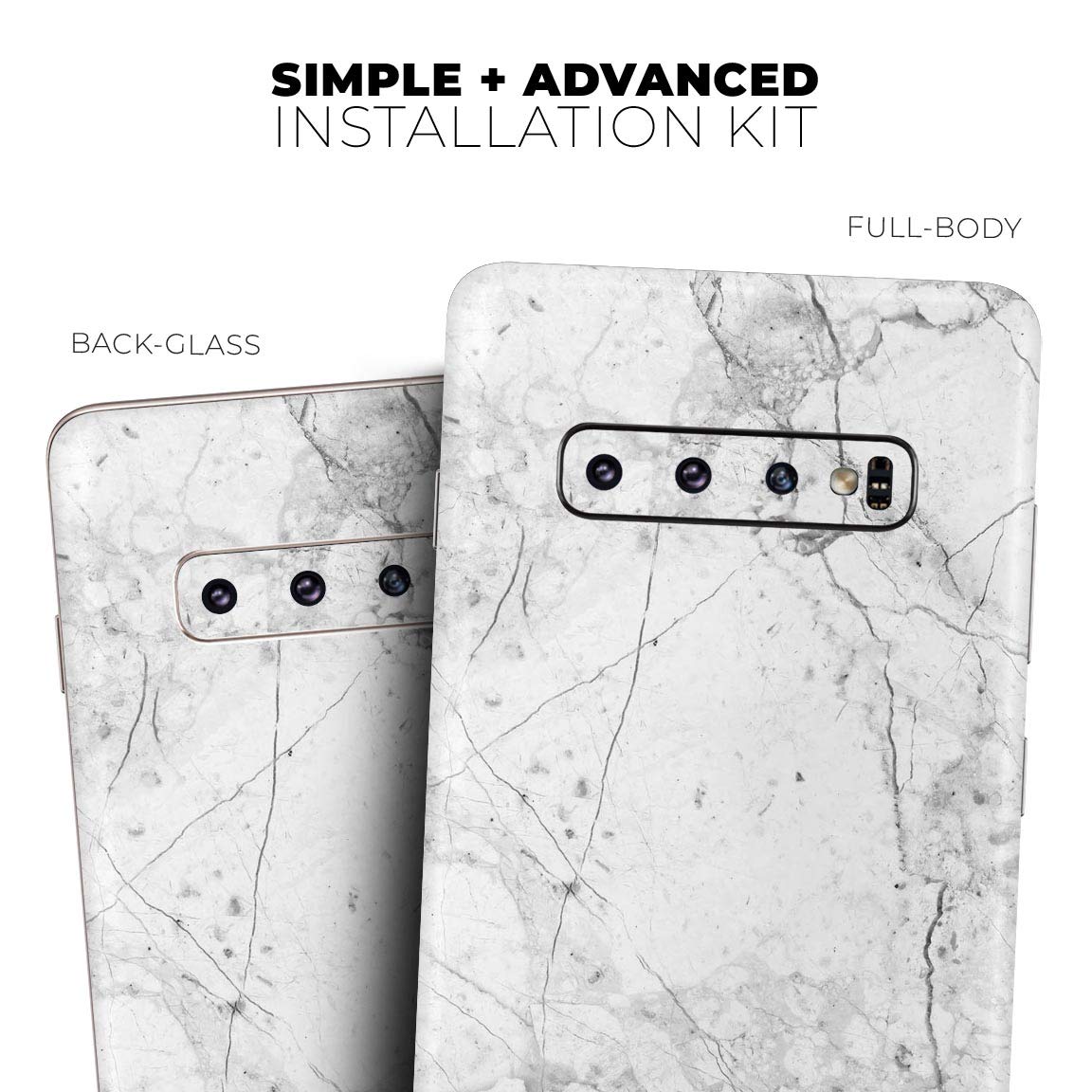 DesignSkinz Cracked Marble Surface 2 Protective Vinyl Decal Wrap Skin Cover Compatible with The Samsung Galaxy S20 (Screen Trim & Back Glass Skin)