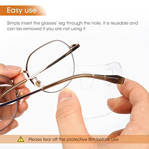 20 Pairs Clear Stretchy Lightweight Glasses Slip-on Side Shields Fit Most Glasses Frames for Minimizing the Injuries to the Eyes from Windblown Particulates Sand and More,20 pack