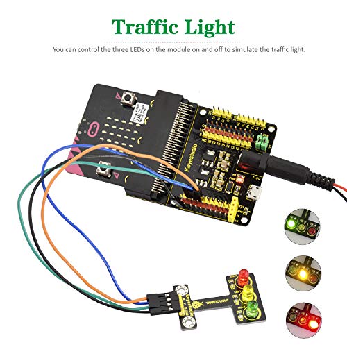KEYESTUDIO 45 Sensors Starter Kit with Micro:bit V2.2 for Learning Microbit V2 Coding, Sensor Breakout Board, i2c LCD, OLED Display, Water Sensor, 5v Relay Accessories with Tutorials for Teens Adults