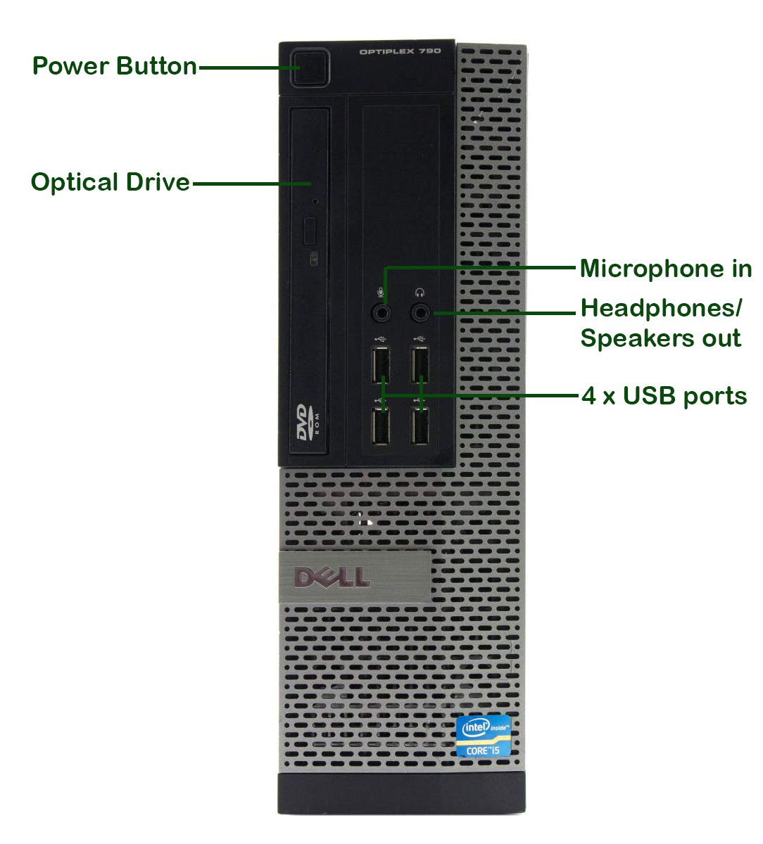Dell OptiPlex 790 Small Form Computer Desktop PC, Intel Core i5 3.1GHz Processor, 16GB Ram, 120GB M.2 SSD, 1TB Hard Drive, BTO WiFi | Bluetooth, New Dual DELL 19 Monitor, Windows 10 (Renewed)