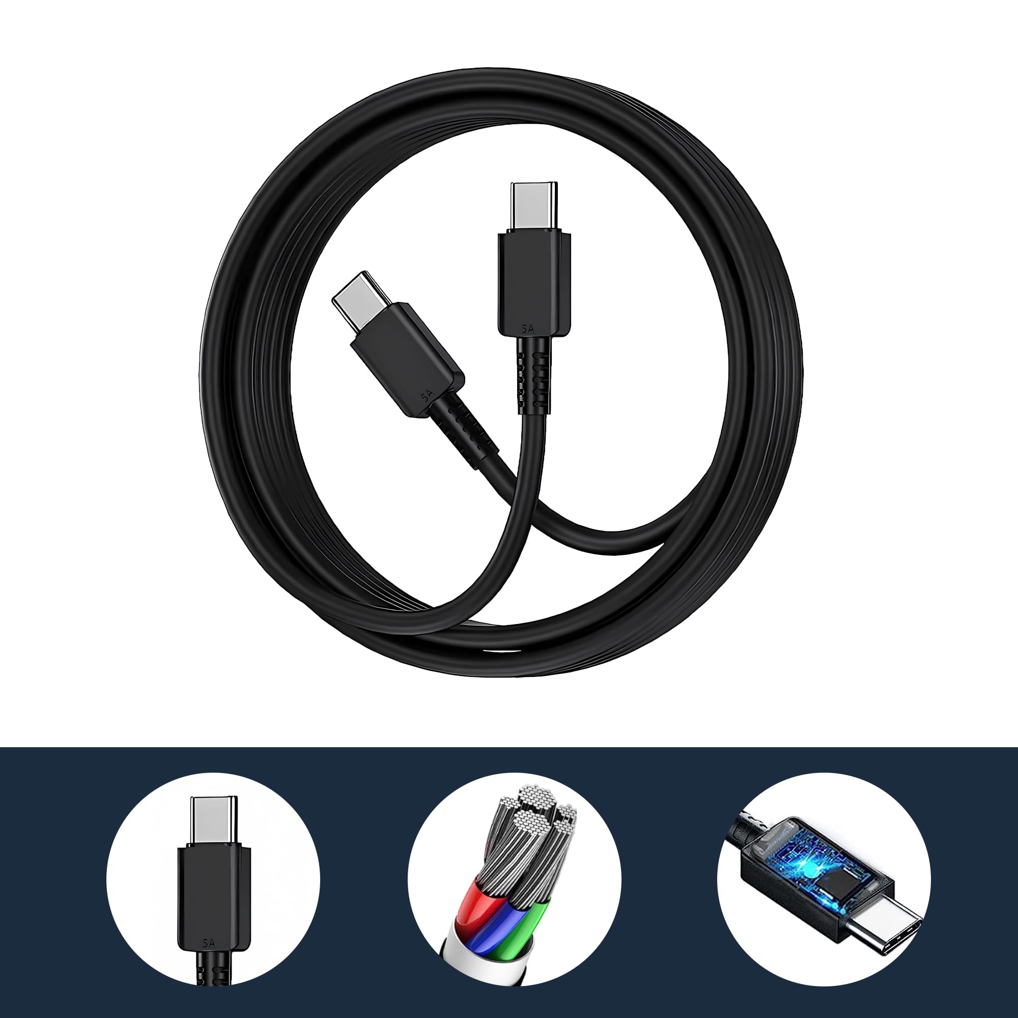 2 Pack 25w Samsung Super Fast Quick Wall Phone Charger with 2 Pack 6 Feet Type C Cable, for Galaxy Android S23 Ultra/S23/S23+/S22/S22 Ultra/S22+/S21 Ultra/S20 Ultra/Note 20/Note 10/Z Fold 3