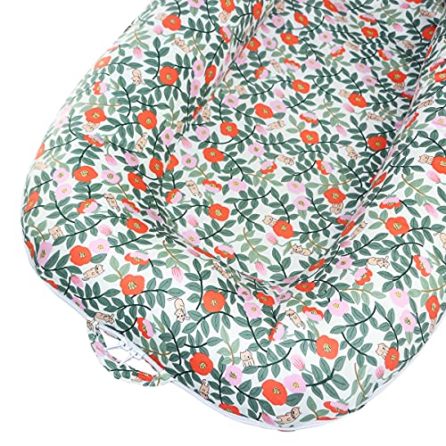Hi Sprout Newborn Baby Nest Change Extra Cover (Suit for All Dockatot Deluxe Docks) (Flower Vine)