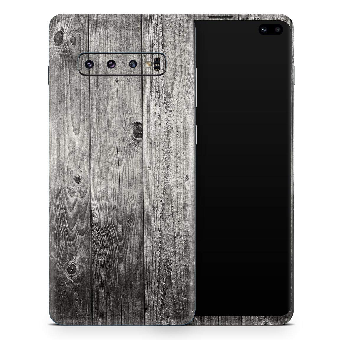 DesignSkinz Dark Washed Wood Planks Protective Vinyl Decal Wrap Skin Cover Compatible with The Samsung Galaxy S20 (Screen Trim & Back Glass Skin)