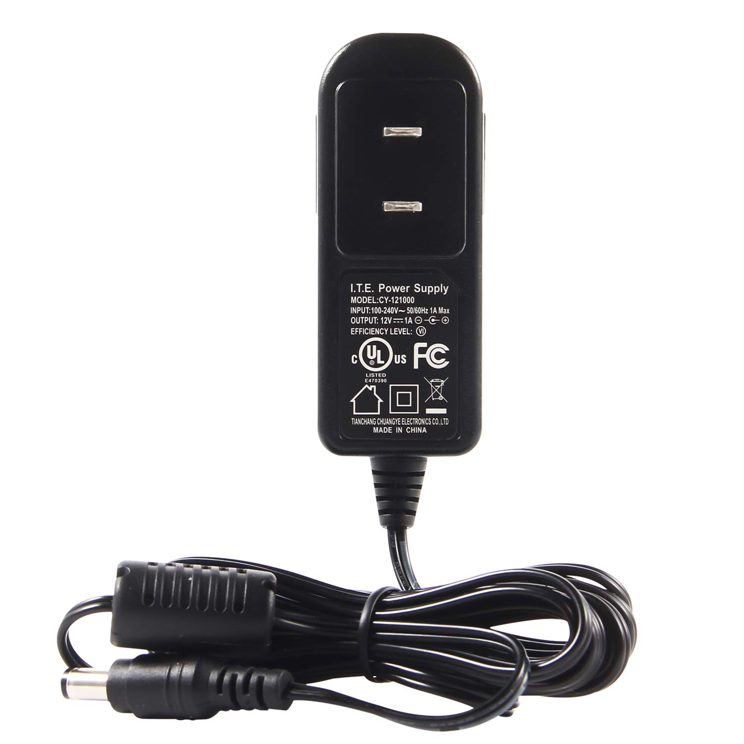 AC to DC 12V 1000mA 1A 10 FT Long Cord CCTV Regulated Power Adapter for Home Security Camera Surveillance System