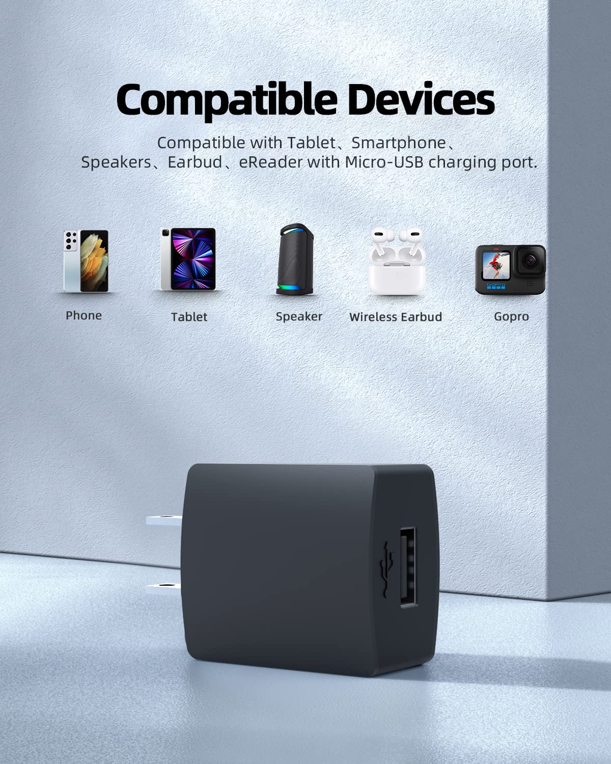 AC Wall Charger Fit for Asus Google Nexus 7, Nexus 7 FHD, Nexus 7 2013, Nexus 9, Nexus 10 Tablet Power Supply Adapter Cord Data Cable