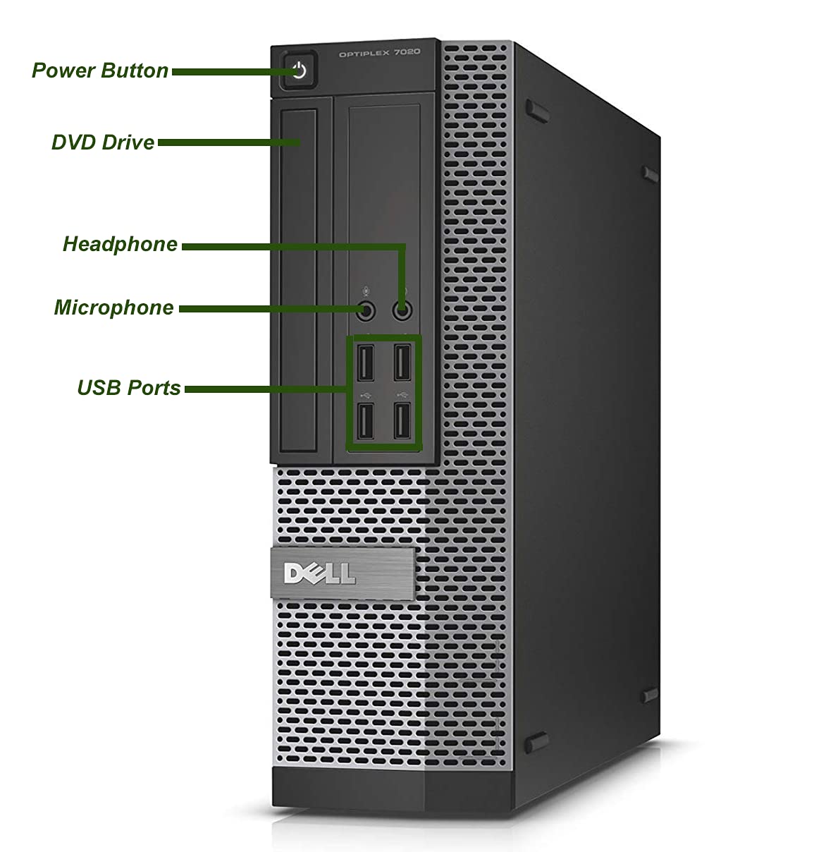 Dell OptiPlex 7020 SFF Computer Desktop PC, Intel Core i7 3.4GHz Processor, 8GB Ram, 240GB SSD Drive, WiFi & Bluetooth, HDMI, NVIDIA GT 1030 2GB DDR5, Keyboard and Mouse, Windows 10 (Renewed)