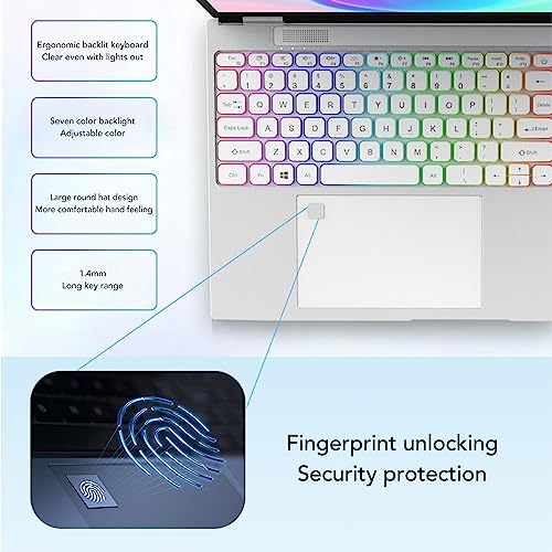 15.6inch 1920 x 1080 Double Screen Laptop with 7 inch HD IPS Touch Screen for Windows 11, Quad Core Quad Thread 2.0GHz, BT4.2, Dual Band WiFi, 2.4G/5G, Backlight Keyboard (16GB+128GB US Plug)
