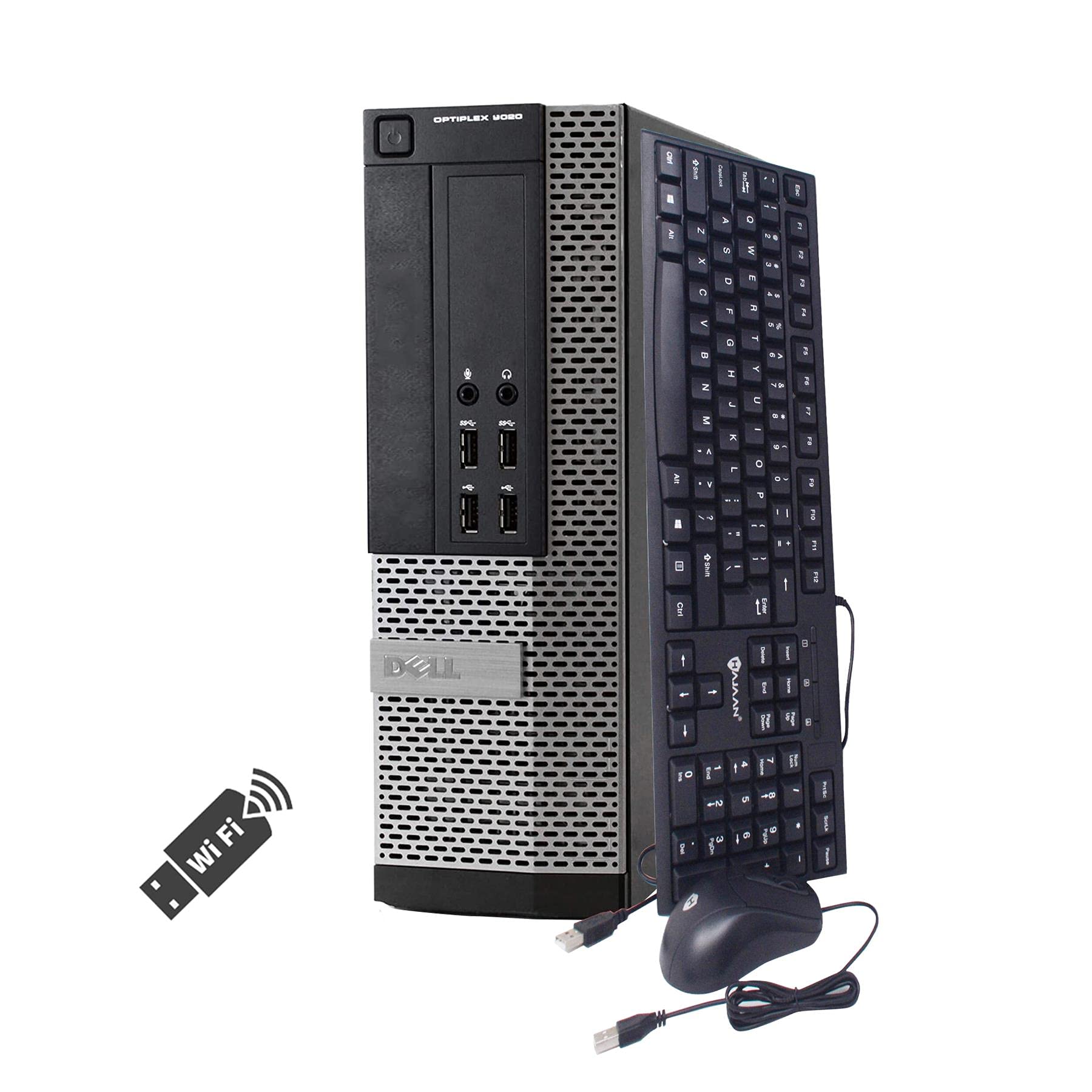 Dell OptiPlex 9020 Desktop Fast PC with Tecnii 20 HD 3ms Monitor(HDMI) (Intel Quad Core i5 up to 3.60 GHz, 16GB DDR3, 512GB SSD, KB, Mouse, Wireless WiFi, DP, Windows 10 Home 64-bit)(Renewed)