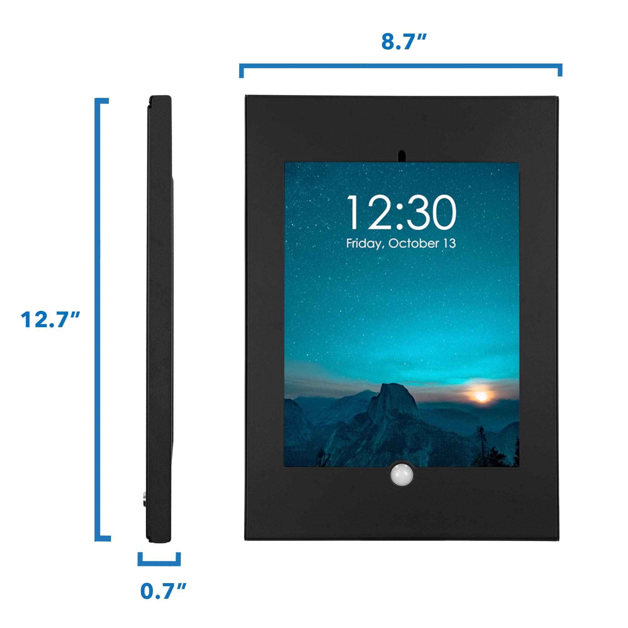 Mount-It! Anti-Theft iPad 8 Wall Mount | Locking iPad 10.2 Wall Kiosk | Security iPad 10.2 Enclosure for 8th Generation iPad 10.2 inch or 10.5 iPad Pro (MI-3772B_G8)