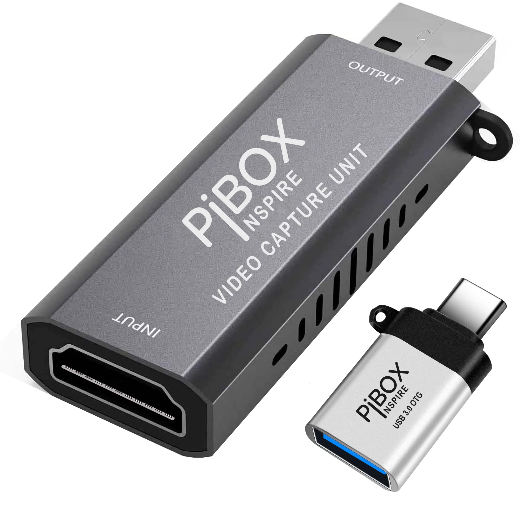 PiBOX India, Video Capture Card, 4K HDMI to USB 3.0 Game Capture Device Aluminium Windows Android Mac,HD 1080P Audio Video Card Live Streaming Gaming Conference, or Live Broadcasting