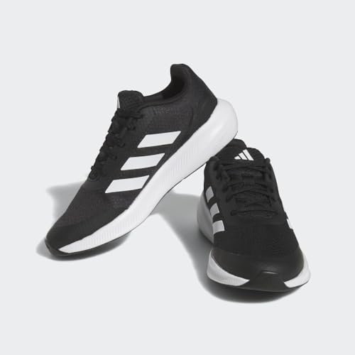 adidas Baby Run Falcon 3.0 Shoe, Black/White/Black, 4 US Unisex Infant