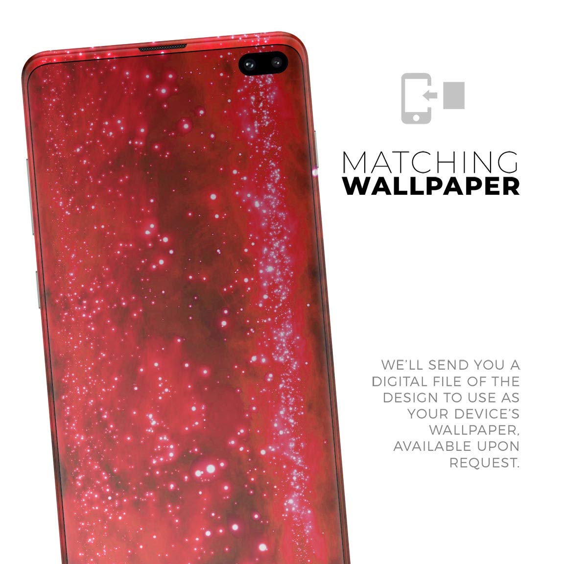 DesignSkinz Glowing Bright Red Orbs of Light Protective Vinyl Decal Wrap Skin Cover Compatible with The Samsung Galaxy S20 (Screen Trim & Back Glass Skin)