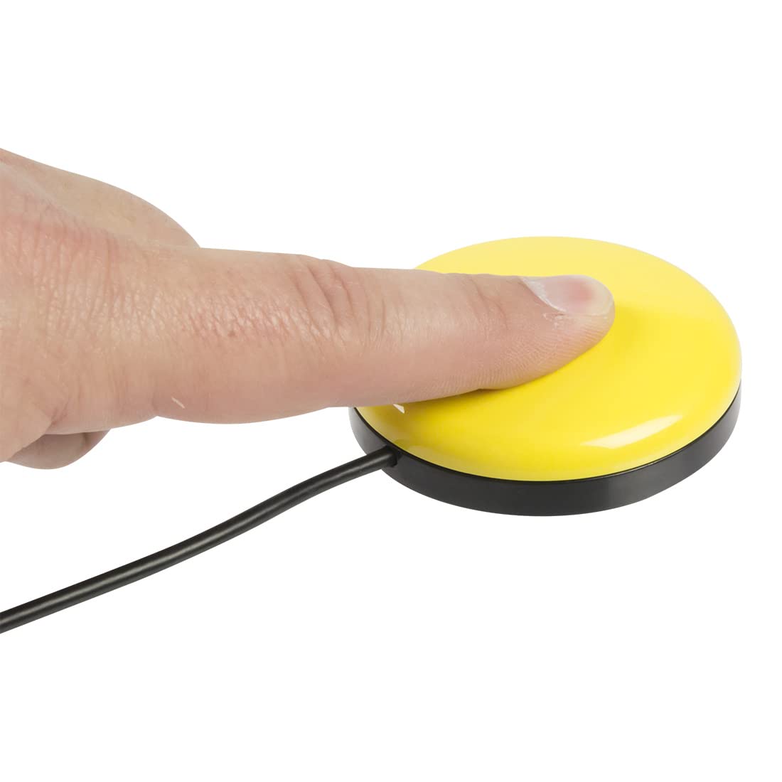 AbleNet Buddy Button Switch Yellow - Assistive Technology Interactive Switch for Communication and Accessible Play - Product# 57500