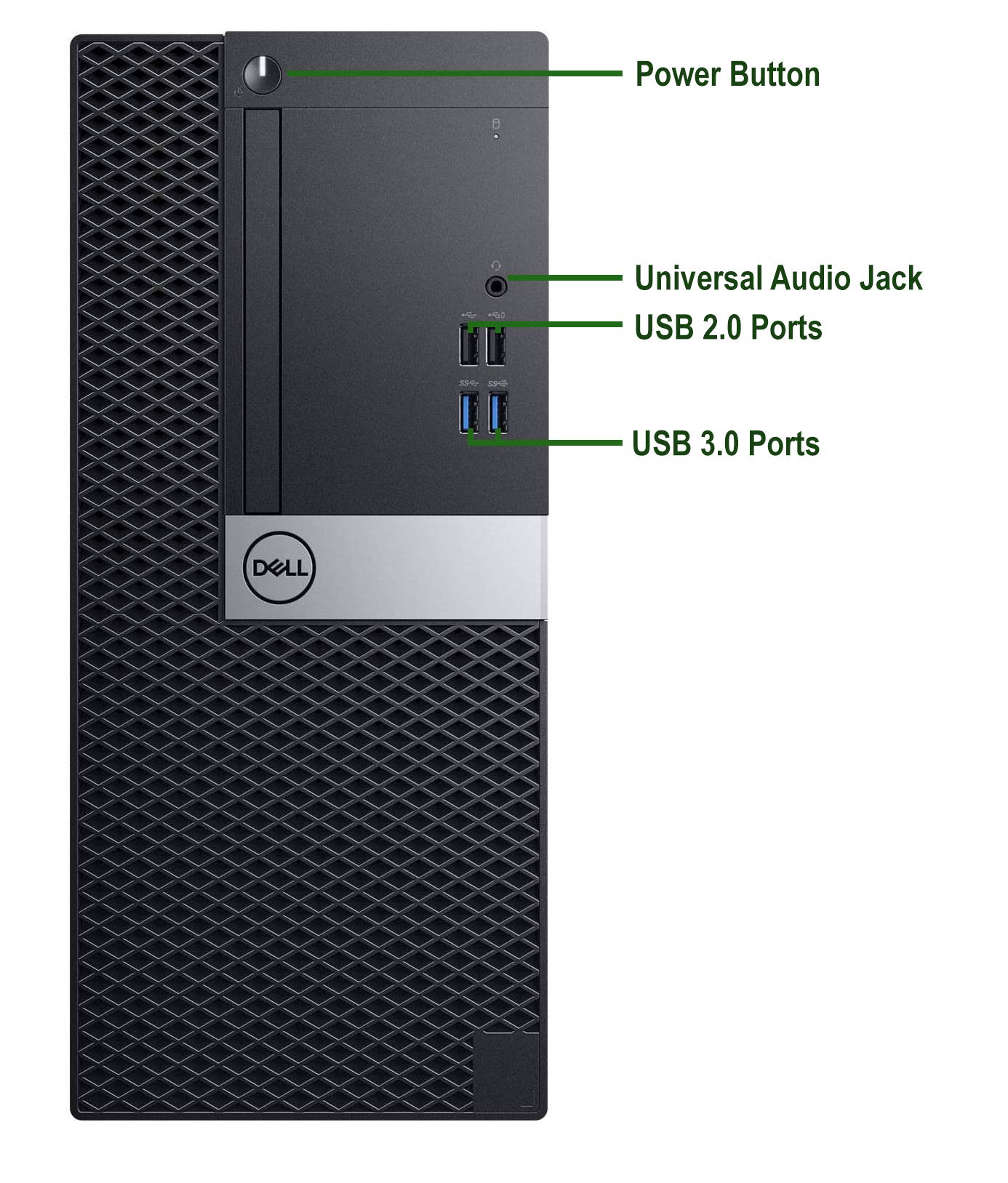 Dell OptiPlex Tower Desktop Computer PC, Intel Core i5 6500, 3.2GHz Processor, 16GB Ram, 256GB M.2 SSD 2TB Hard Drive, HDMI, NVIDIA GT 1030 2GB DDR5, WiFi & Bluetooth, Windows 10 Pro (Renewed)