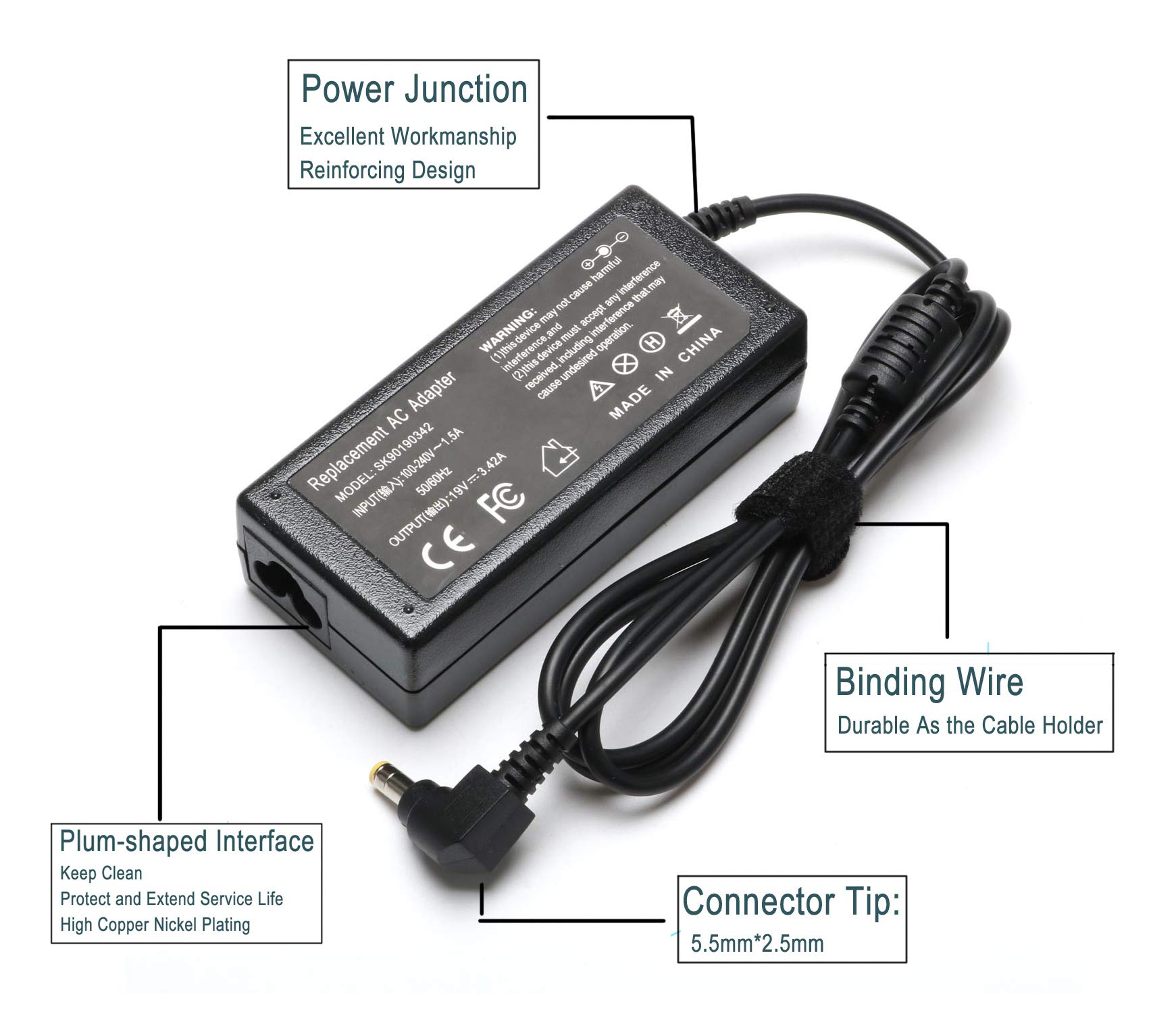 19V AC/DC Adapter Speaker Charger for Harman Kardon Onyx Studio 4 3 2 1 Bluetooth Wireless Portable Speaker; HK ESX2567Q ONYX3 2GP468 NSA40ED-190200 AU38AA-00 Power Supply Cord Cable