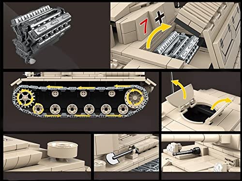 General Jim's Army Toys - World War 2 Tank Building Kit - World War 2 German Army Panzer III Battle Tank - Military Model Brick Building Toy Set Comes with Weapons