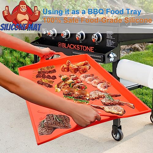 22 Inch Griddle Mat for Blackstone 22 Inch Griddle,Silicone Griddle Mat for Blackstone Grill 22 Inch,22 inch Silicone Mat for Blackstone, Fully Wrapped Protect 22”Griddle Silicone Griddle Mat