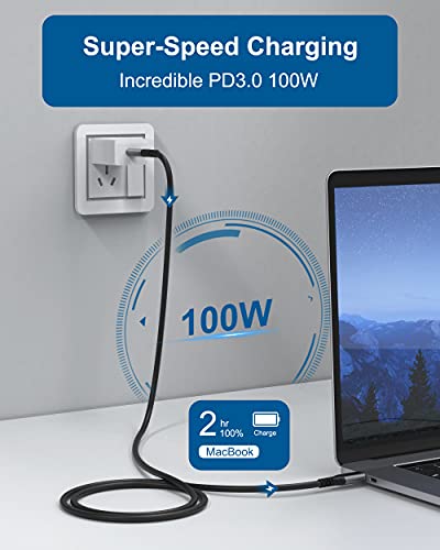 Selore&S-Global USB 4 Cable 6Ft/1.8M, 40Gbps USB C Cable,USB C Monitor Cable for Single 8K/Dual 4K, 100W USB C Charging Cable Compatible for USB 3/4 for Laptop,MacBook,Docking Station.etc