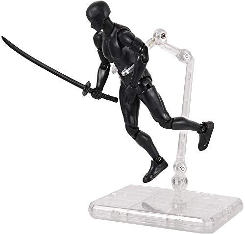ABROBROKI Black Action Figures Body-Kun DX & Body-Chan DX PVC Figure Model Drawing for S H Figuarts with Box for Artists (Male)