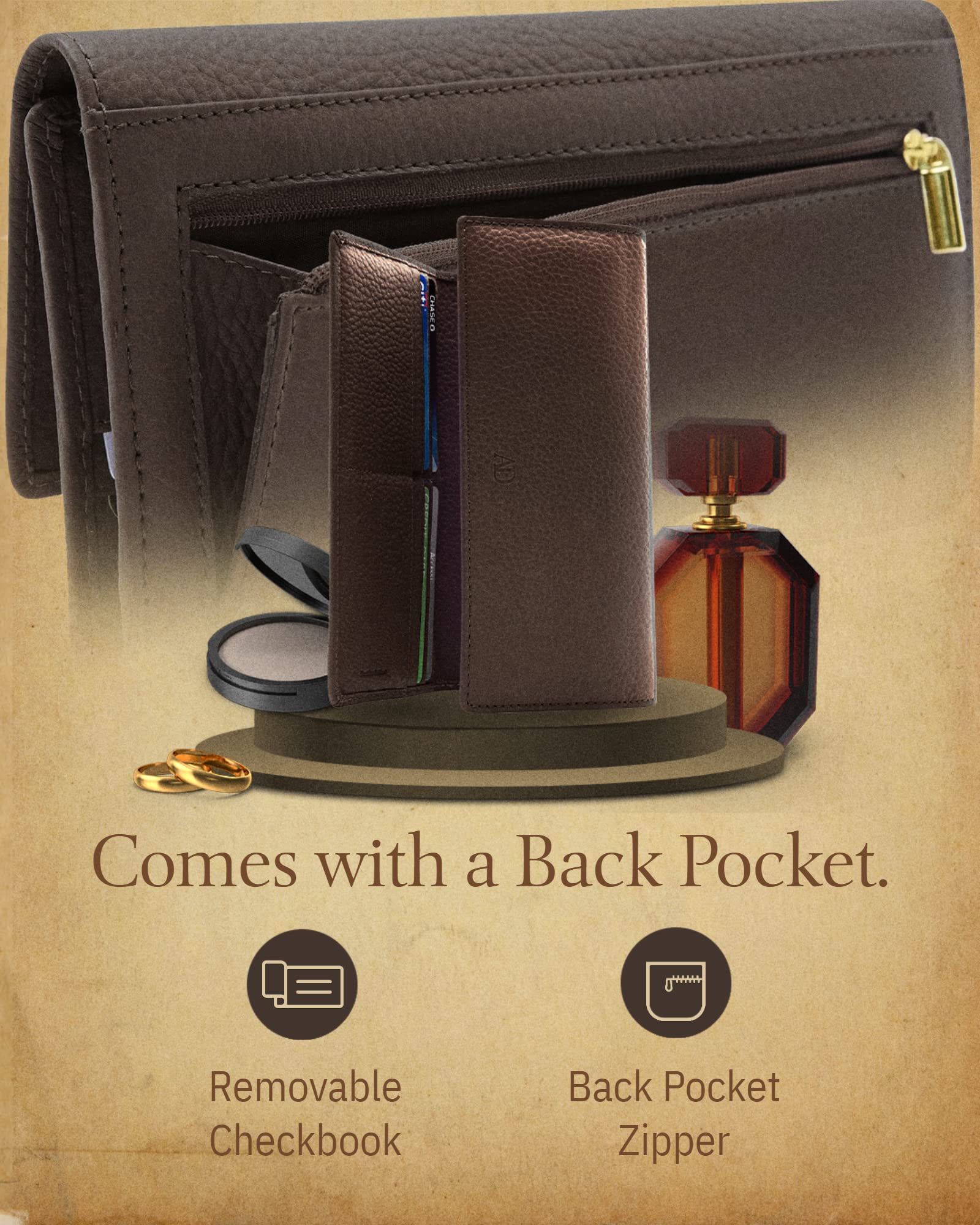 Access Denied Trifold Clutch RFID Wallets For Women - Large Capacity Womens Wallet Coin Pouch Leather Organizer With Checkbook Cover Gifts For Women