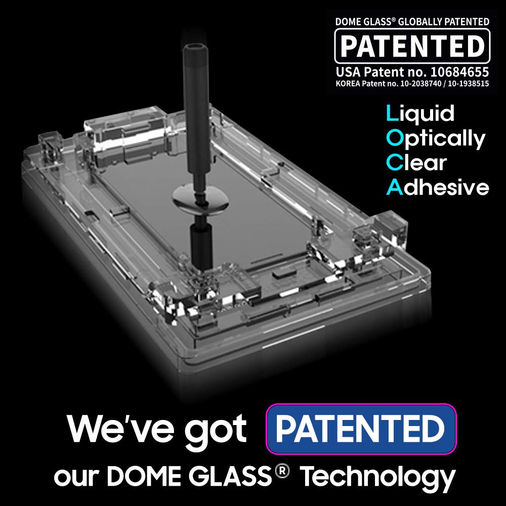 DOME GLASS Galaxy Note 20 Ultra Screen Protector Full 3D Curved Edge Tempered Glass Shield [Liquid Dispersion Tech] Easy Install Kit for Samsung Galaxy Note 20 Ultra by Whitestone - Two Pack