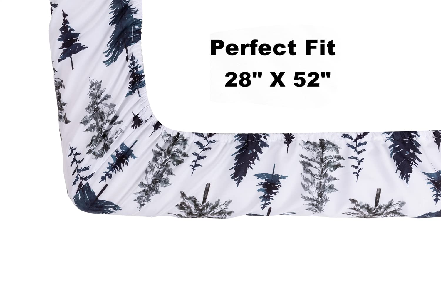 2 Pack Woodland Forest Animals Neutral Unisex Fitted Baby Crib Sheets Set for Baby Boys or Girls