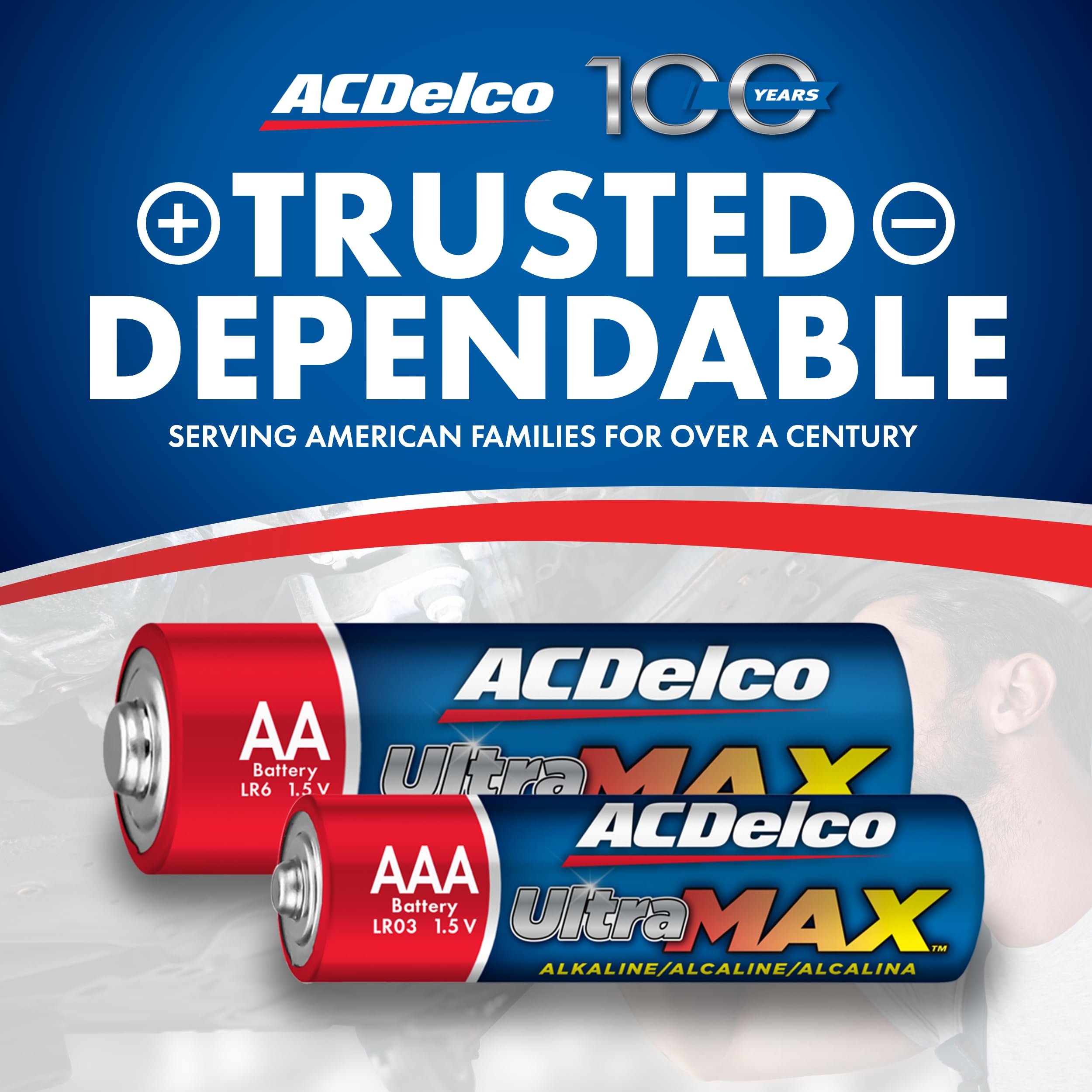 ACDelco UltraMAX 10-Count AAA Batteries, Alkaline Battery with Advanced Technology, 10-Year Shelf Life, Recloseable Packaging