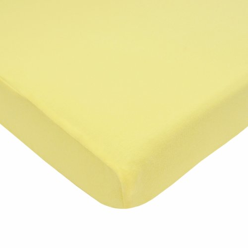 American Baby Company 100% Natural Supreme Cotton Jersey Knit Fitted Portable/Mini-Crib Sheet, Maize, Soft Breathable, for Boys and Girls