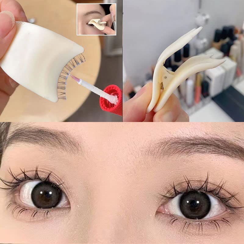 3 in 1 Eyelash Applicator Tool Eyelash Curler Lash False Eyelash Clip Application Tool Kit (3 in 1 Eyelash Applicator Tool)