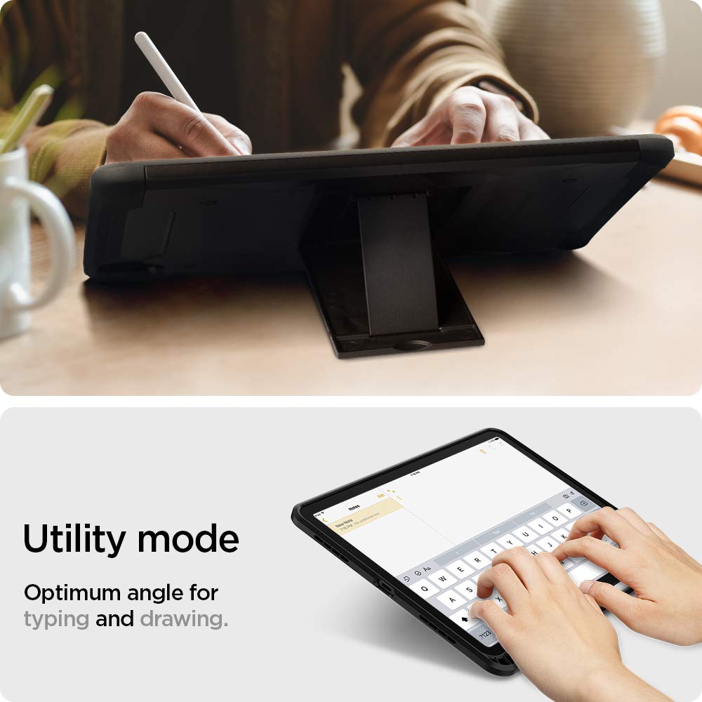 Spigen Tough Armor Pro Designed for iPad Air 11 Inch Case (2024), 10.9 Inch 5th/4th Generation Case (2022/2020) with Pencil Holder - Gunmetal