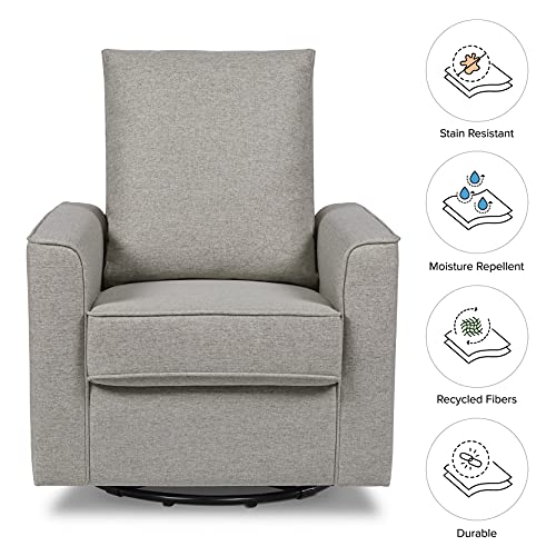 Namesake Alden Swivel Glider in Performace Grey Eco-Weave, Water Repellent & Stain Resistant, Greenguard Gold & CertiPUR-US Certified