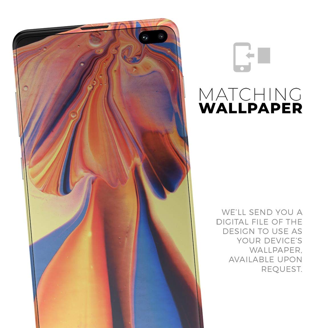 DesignSkinz Liquid Abstract Paint V48 Protective Vinyl Decal Wrap Skin Cover Compatible with The Samsung Galaxy S20 (Screen Trim & Back Glass Skin)