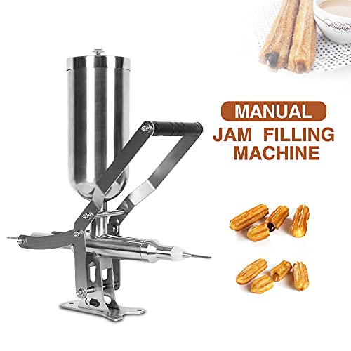 4.5L Manual Jam Filling Machine, Vertical Donuts Filler, Commercial Paste Liquid Churro Cream Fillers for Restaurants, Bakery, CE/FCC