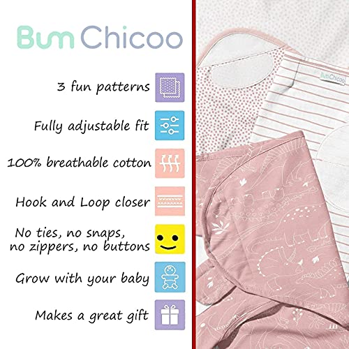 Bum Chicoo Newborn Baby Swaddle wrap β Pack of 3 Swaddle wrap Made of Pure Organic Cotton for 0-3 Months Baby