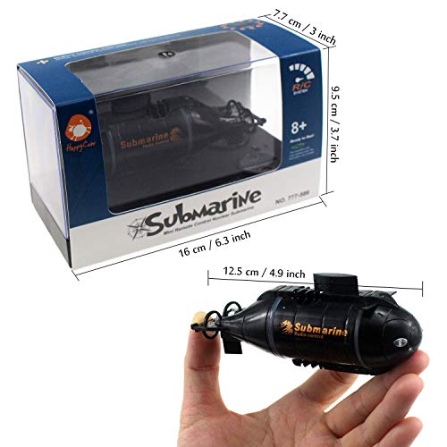 Tipmant Mini Remote Control Nuclear Submarine Toy RC Boat Electric Water Kids Birthday Gifts (Black)