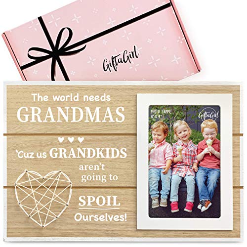 GIFTAGIRL Grandma Mothers Day or Grandma Birthday Gifts - Lovely for Mothers Day or Birthday Gifts, our Beautifully Quoted Picture Frames are perfect for any Occasion and Arrive Beautifully Gift Boxed