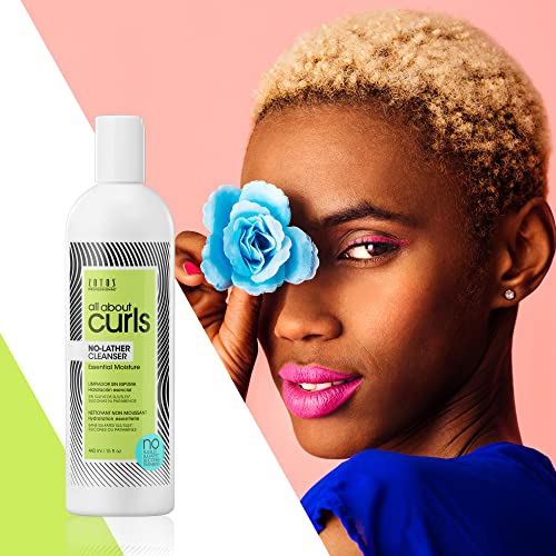 All About Curls No-Lather Cleanser Shampoo | Essential Moisture | Gentle Cleansing | Suds-Free | All Curly Hair Types | Vegan & Cruelty Free | Sulfate Free | 15 Fl Oz