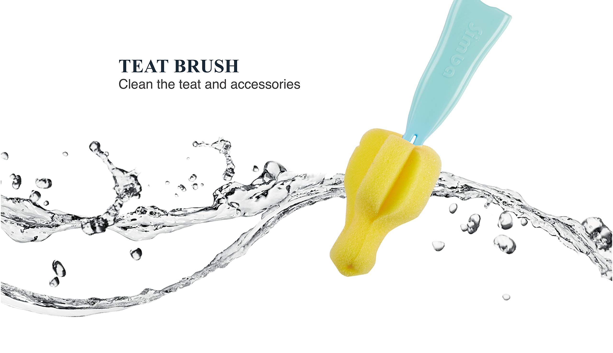 Simba Sponge Nipple Brush with Easy Hanging Hook (Turquoise)