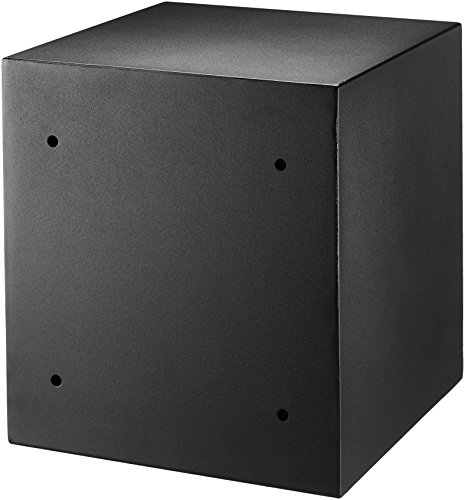 Amazon Basics Steel Home Security Safe with Programmable Keypad Lock, Secure Documents, Jewelry, Valuables, 1.2 Cubic Feet, Black, 13" x 13" x 14.2"
