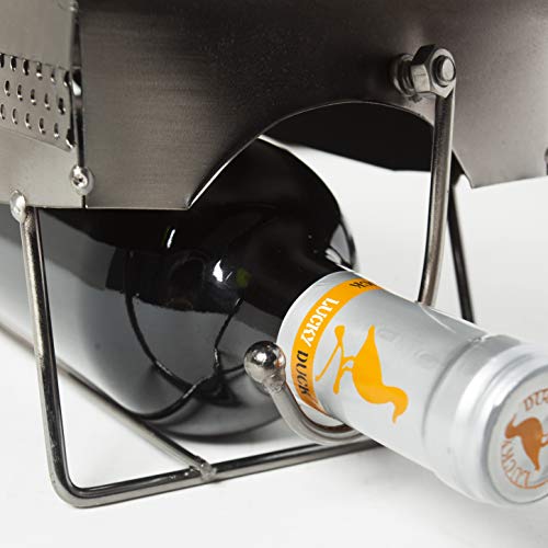 BRUBAKER Wine Bottle Holder Airboat - Metal & Handmade - Decoration