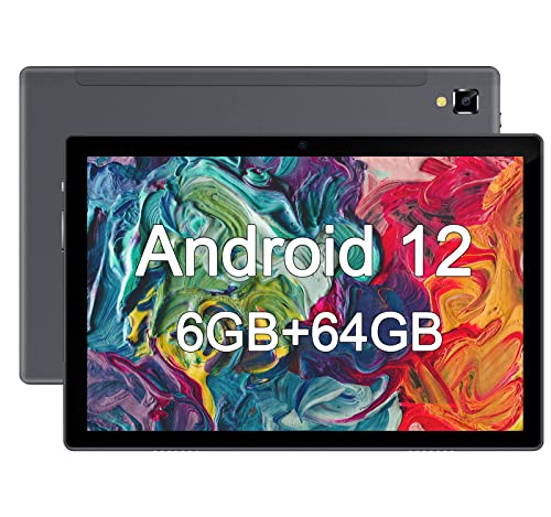 Android Tablet 10 inch, Android 12 Tablet, 6GB RAM 64GB ROM, 512GB Expand Android Tablet with Dual Camera, 5G & 2.4G WiFi, Bluetooth, 8000mAh, HD Touch Screen, Google GMS Certified