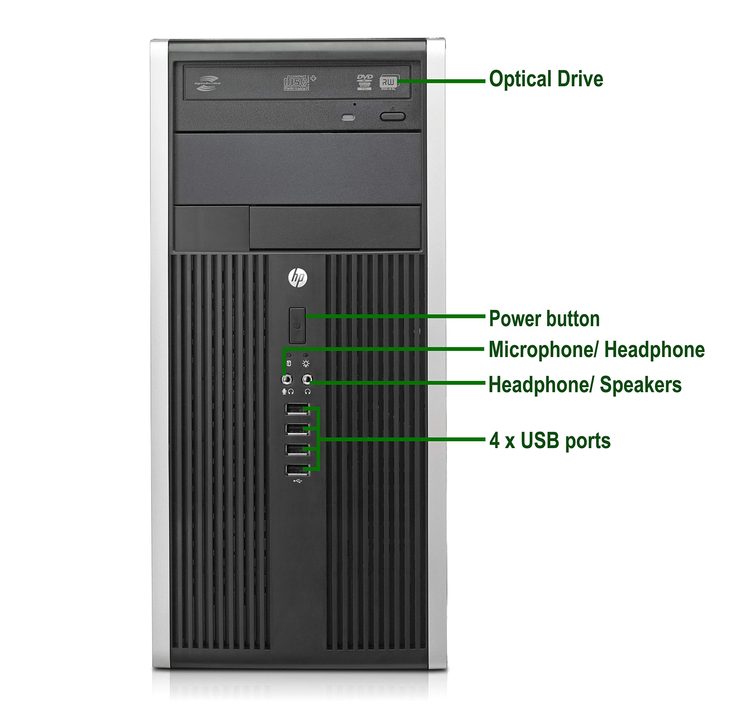 HP Elite 8300 Tower Computer PC, Intel Core i5 3.20GHz, 16GB Ram, 256GB M.2 SSD, Keyboard & Mouse, WiFi | Bluetooth, DVD Drive, Nvidia GeForce GT 1030 2GB DDR5, Windows 10 (Renewed)