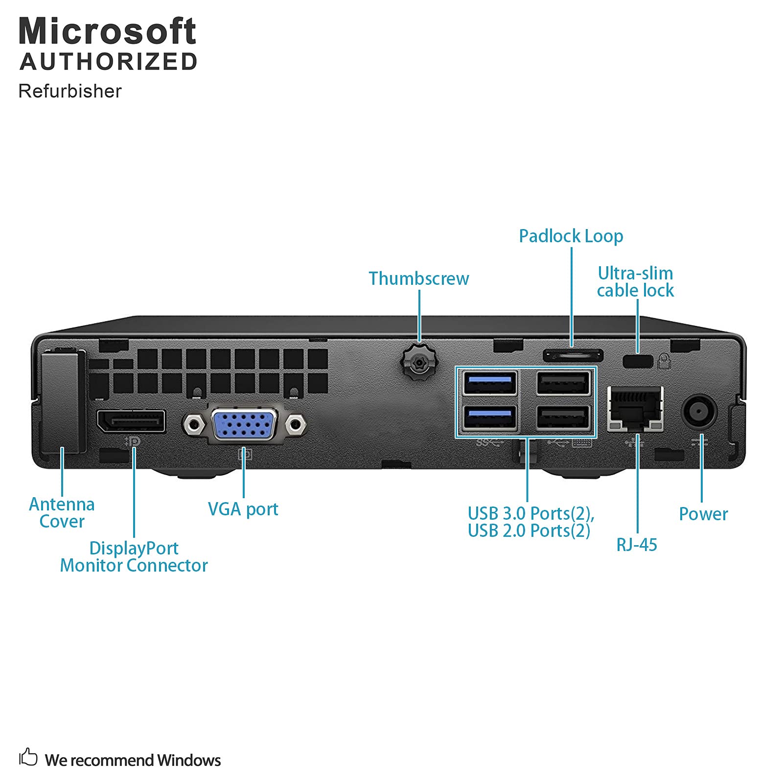 HP EliteDesk 705 G2 Desktop Mini Computer PC, AMD A8 PRO-8600B Quad Core up to 3.0 GHz, 16G DDR3L, 500G, WiFi, Bluetooth, Windows 10 Pro 64 Bit-Supports English/Spanish/French (Renewed)