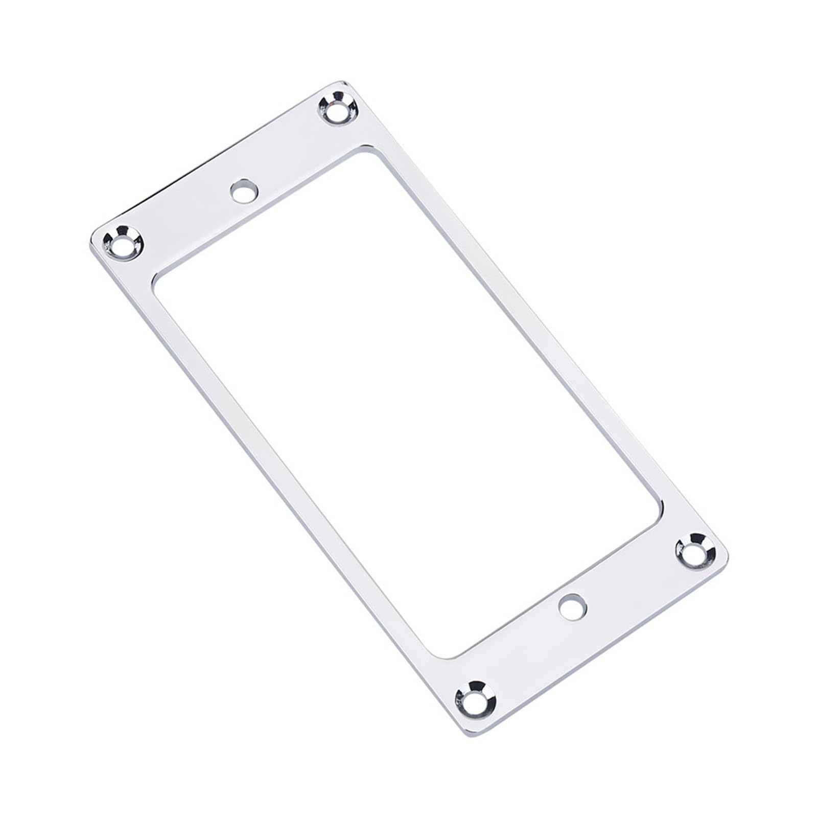 2 Pcs Metal Flat Humbucker Cover Guitar Pickup Frame Mounting Ring (Silver) Chrome Pickup Rings Humbucker Mounting Ring Chrome Guitar Pickup Rings