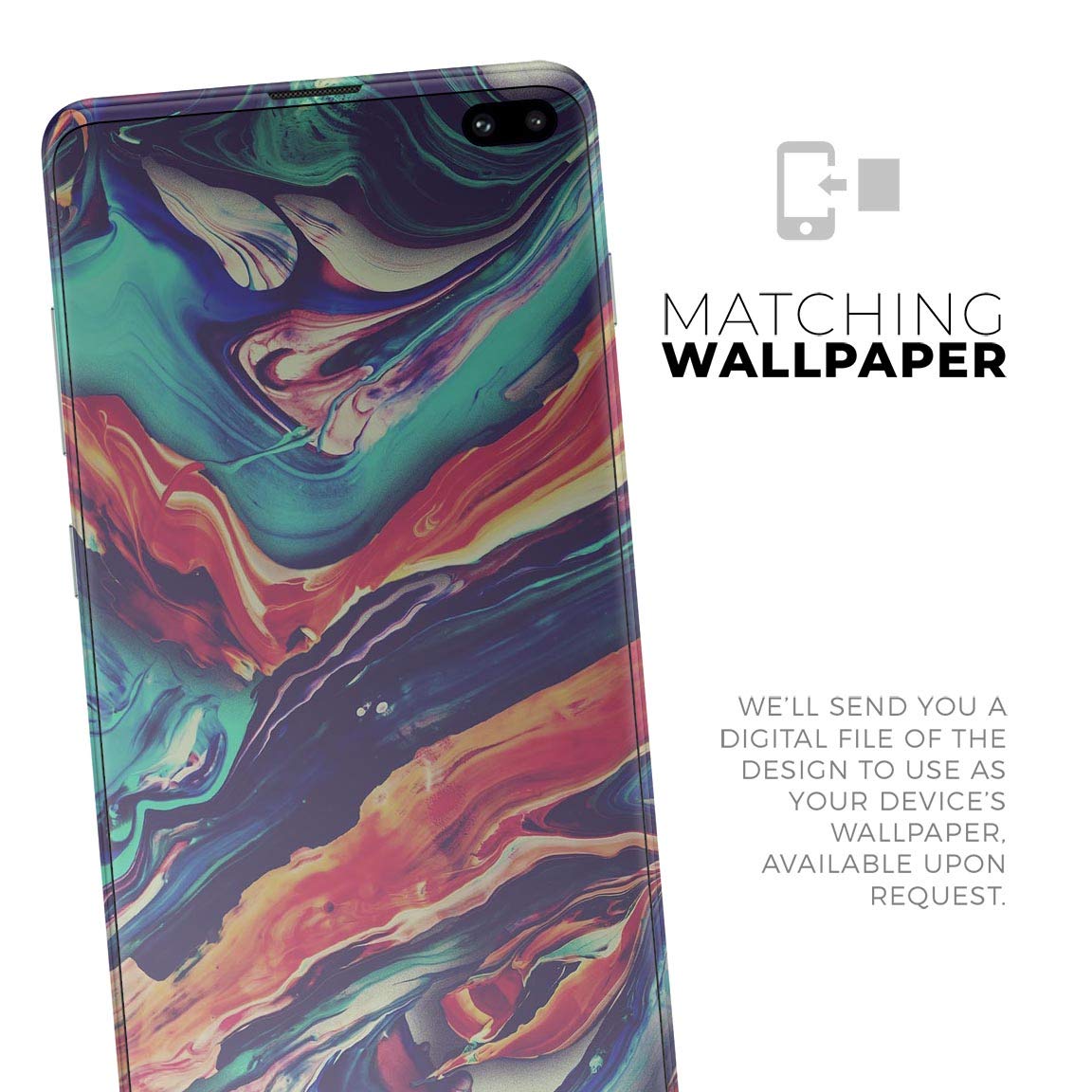 DesignSkinz Liquid Abstract Paint Remix V3 Protective Vinyl Decal Wrap Skin Cover Compatible with The Samsung Galaxy S20 (Screen Trim & Back Glass Skin)