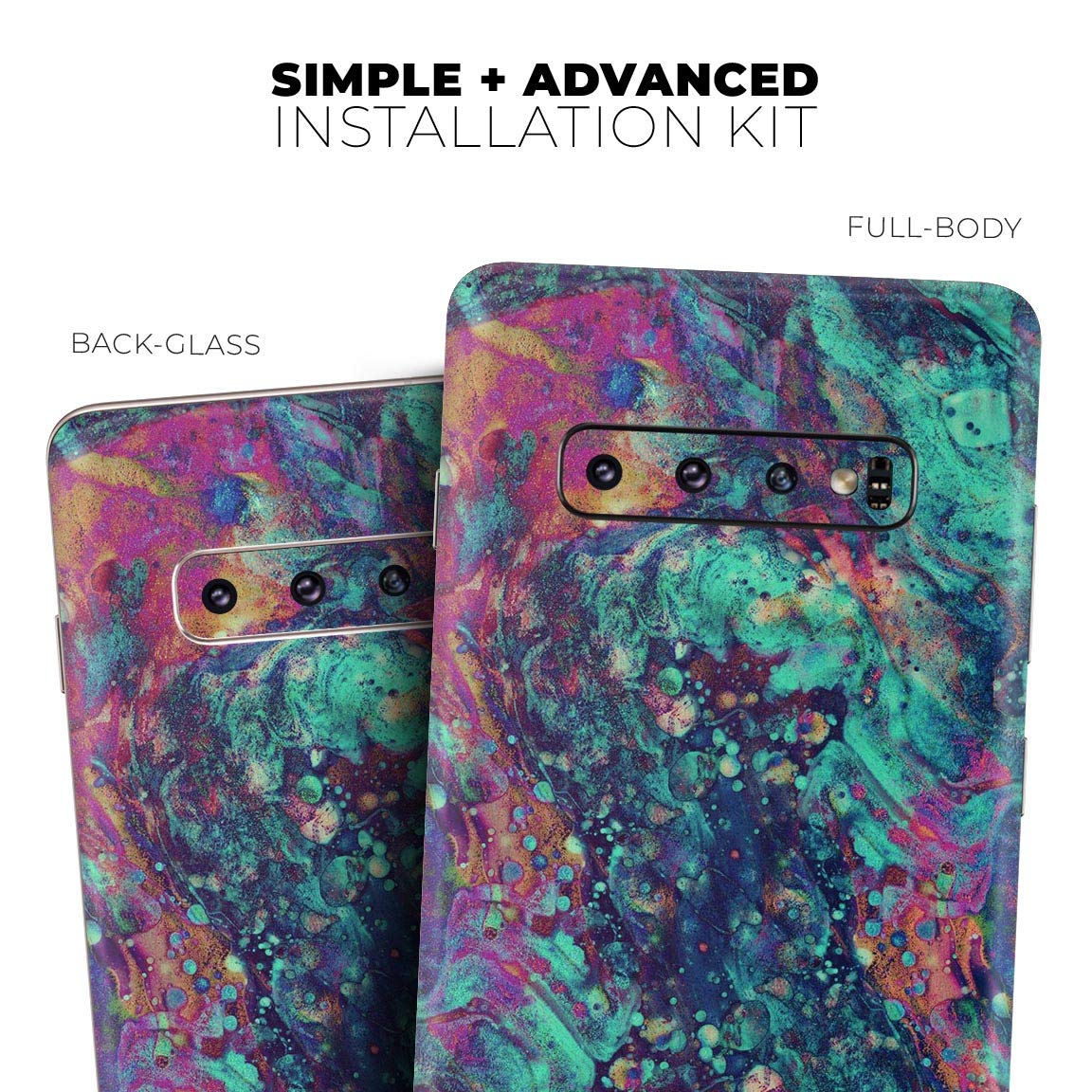 DesignSkinz Liquid Abstract Paint Remix V91 Protective Vinyl Decal Wrap Skin Cover Compatible with The Samsung Galaxy S20 (Screen Trim & Back Glass Skin)