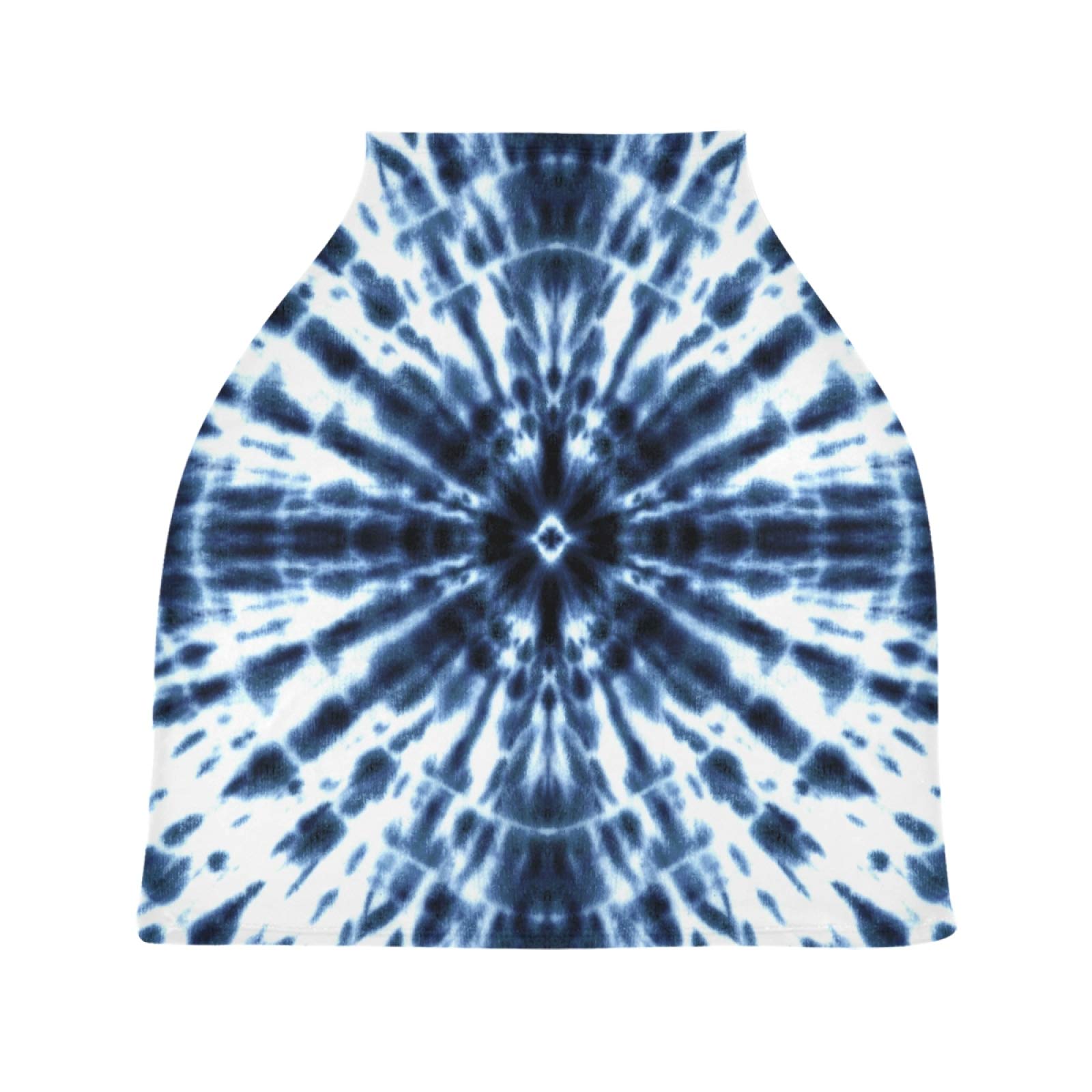 Nursing Cover Breastfeeding Scarf Navy Blue Tie Dye - Baby Car Seat Covers, Stroller Cover, Carseat Canopy (0mb7g)